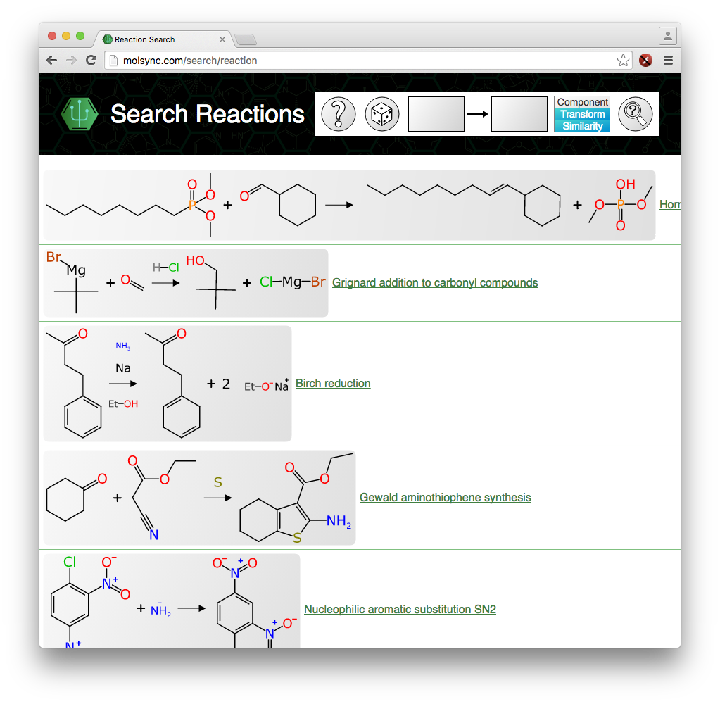MolSync reaction searching: basic pieces in place – Cheminformatics 2.0